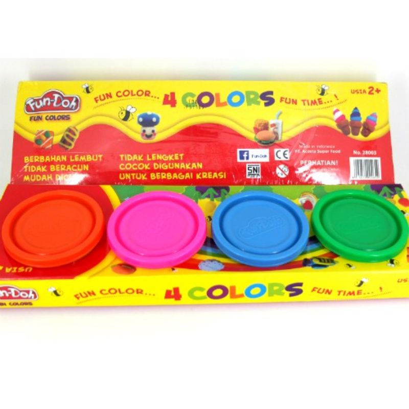 Jual mainan fundoh kerak lilin fun doh refill toples rainbow pelangi ...