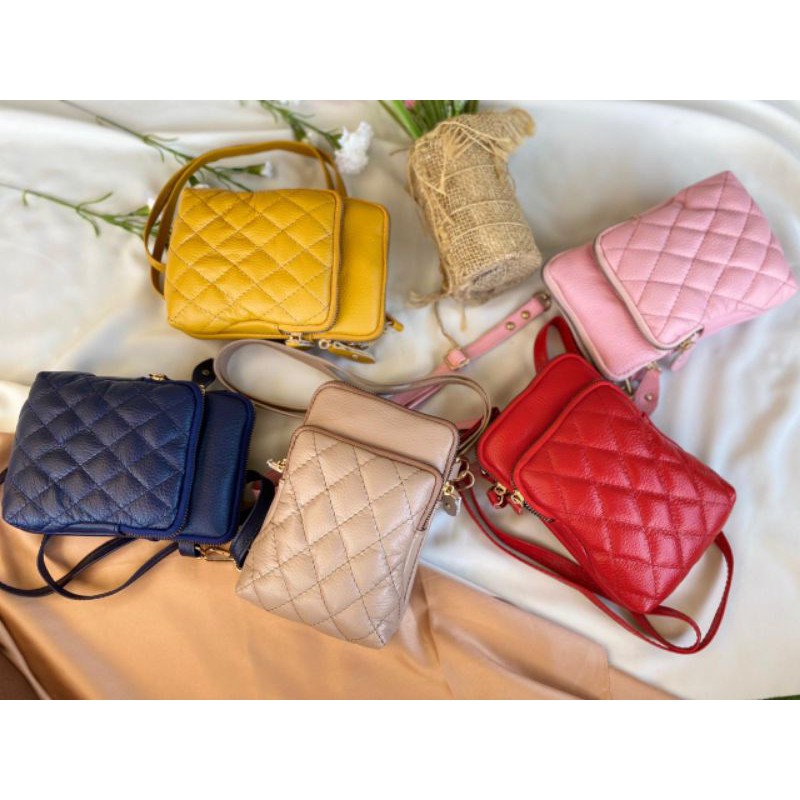 Jual Dompet HP kulit asli tas handphone selempang | Shopee Indonesia