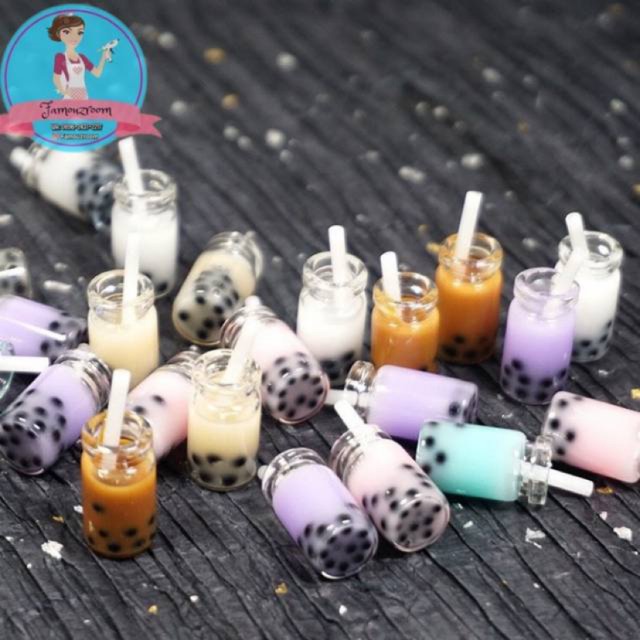 Jual Miniatur bubble milk tea / Miniatur minuman bubble / Bubble milk ...