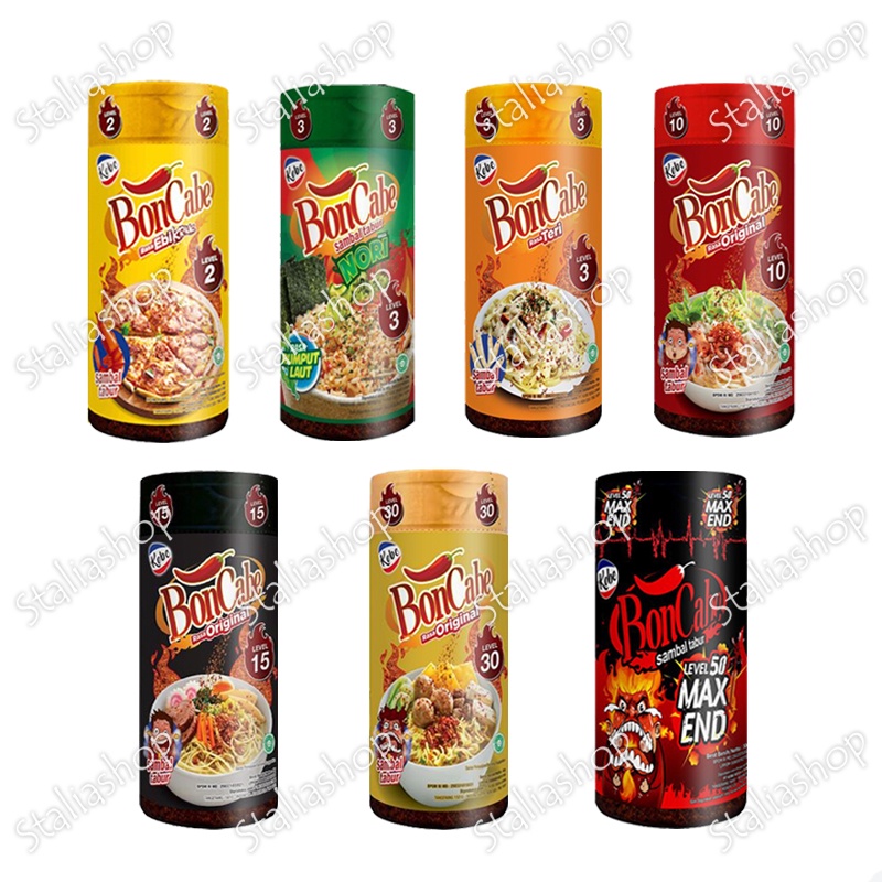 Jual Bubuk Boncabe level 3 10 15 30 50 Max End Bon Cabe Bumbu Rujak ...