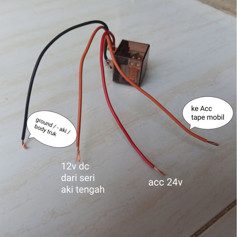 Jual RELAY converter headunit truk 24v to 12v / relay converter tape ...