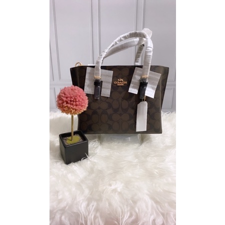 Jual Coach Mollie Signature Brown Black | Shopee Indonesia