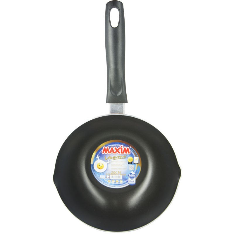 Jual Maxim Valentino Deep Wok Teflon 24 cm W/O Cover VAL24WOK Anti ...