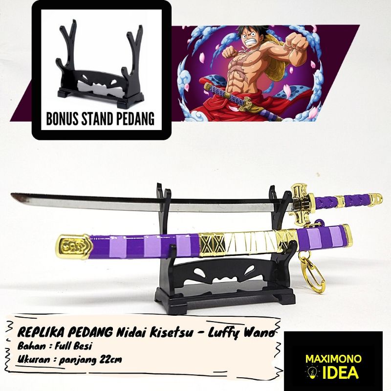 Jual Pedang Nidai Kisetsu Luffy Wano anime one piece ukuran mini ...