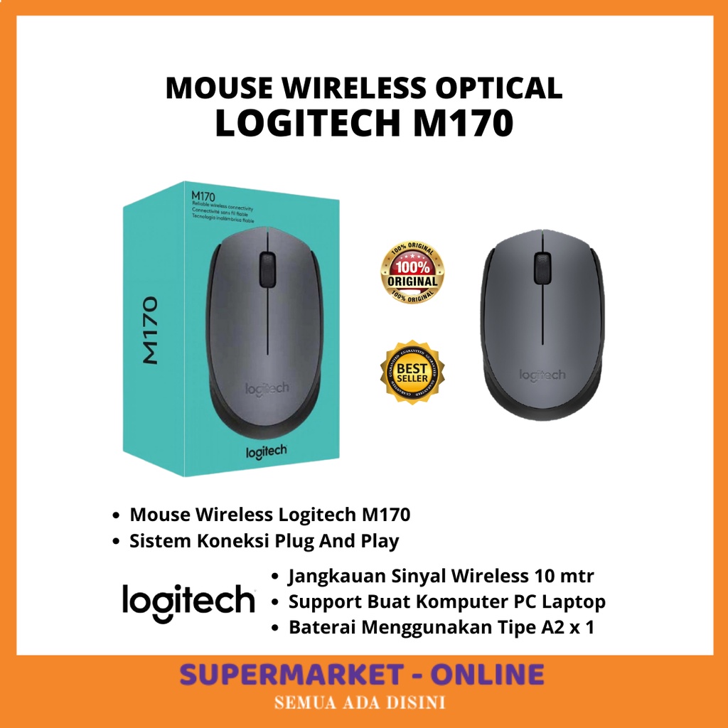Jual HARGA PROMO Mouse Logitech Wireless Original USB Buat Komputer PC ...