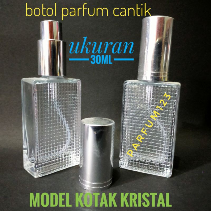 Jual botol semprot kotak kristal 30ml - botol parfum refill isi ulang ...