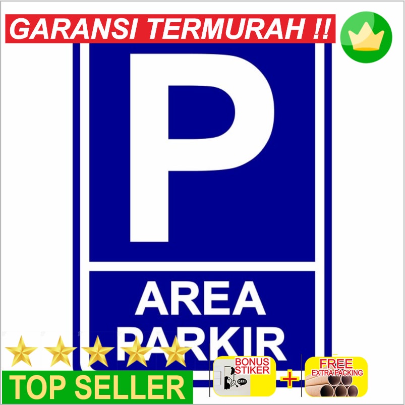 Jual Terlaris Rambu Area Parkir 35cm x 50cm Rambu Parkir Plat Alumunium ...