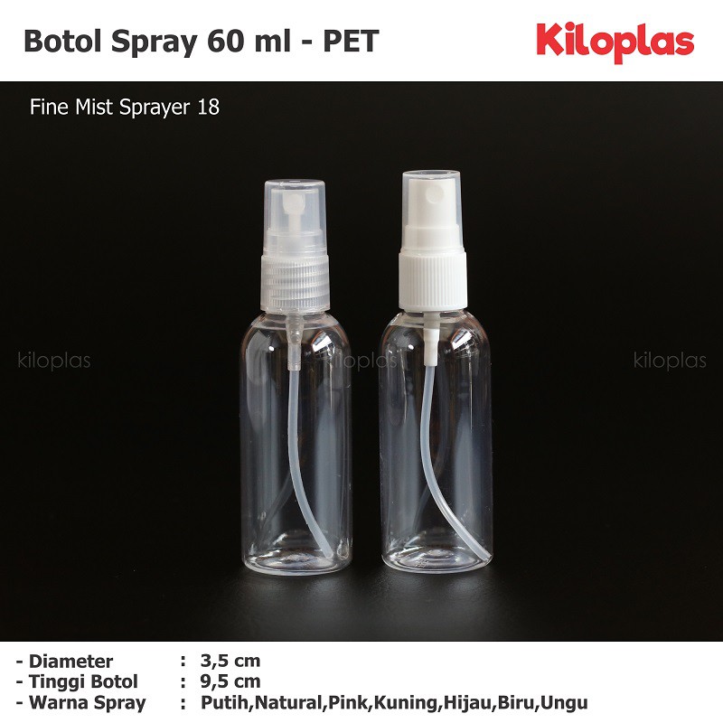 Jual Botol Spray 60 ml Bening - Sprayer Putih dan Natural | Shopee ...