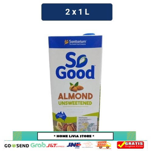 Jual Sanitarium So Good Susu UHT Almond Milk Unsweetened 1 L x2 ...