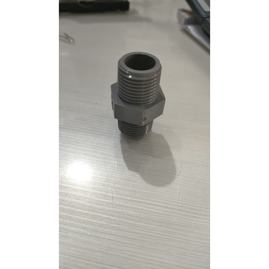Jual Double Drat PVC 1/2" - 3/4" - 1" Inch Rucika AW | Double Nepel | Double Nipple | Shopee ...