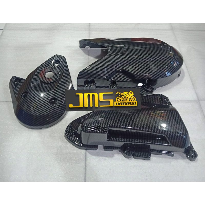 Jual cover tutup carbon paketan cvt plus filter hawa dan sambungan cvt ...