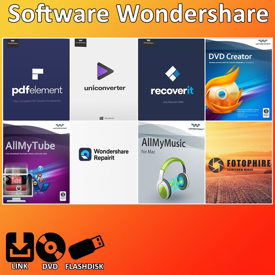 Jual Aplikasi Wondershare Software Collection TERBARU untuk Komputer PC Laptop | Shopee Indonesia