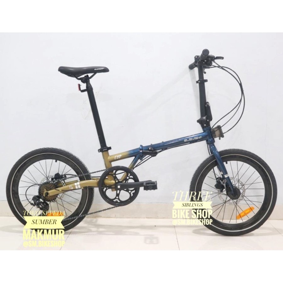 Jual SEPEDA LIPAT ELEMENT CLIP 20 INCH CHROMOLY WARNA GREEN-OLIVE ...