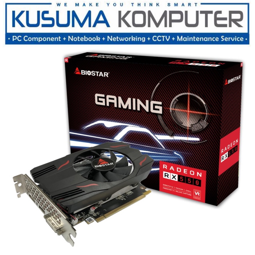 Jual VGA Biostar AMD Radeon RX550 4GB GDDR5 | Shopee Indonesia