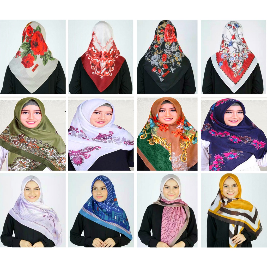 Jual Kerudung Motif TERBARU Hijab Segi Empat Voal Motif Variasi Daily ...