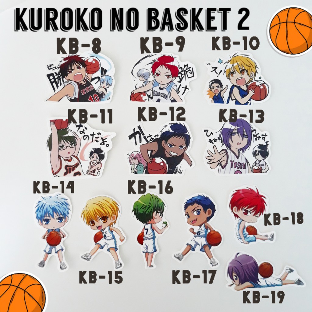 Jual Sticker Anime Kuroko No Basket 2 / Kuroko No Basuke / Kuroko's ...