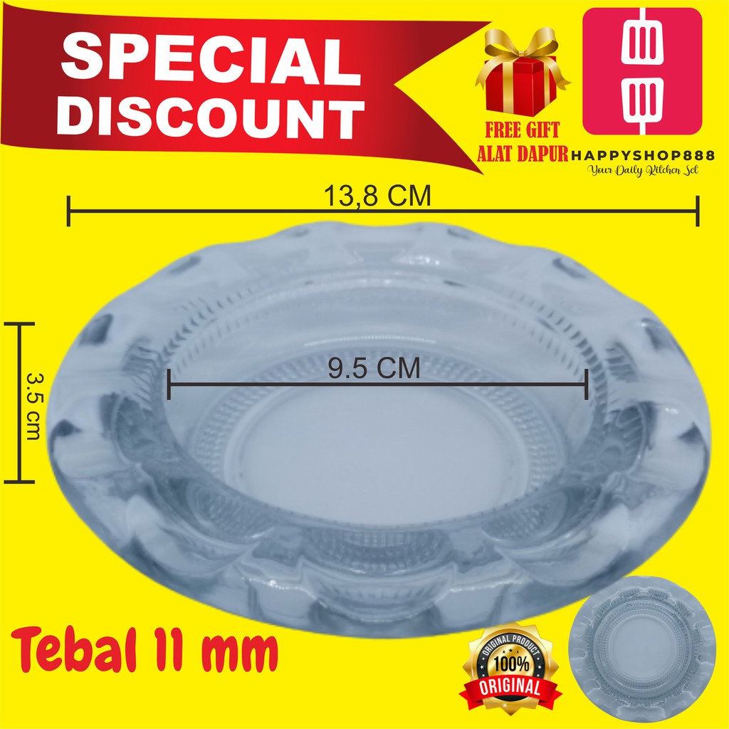 Jual Asbak Rokok Kaca Kristal / Asbak Kaca / Asbak Rokok / Asbak ...