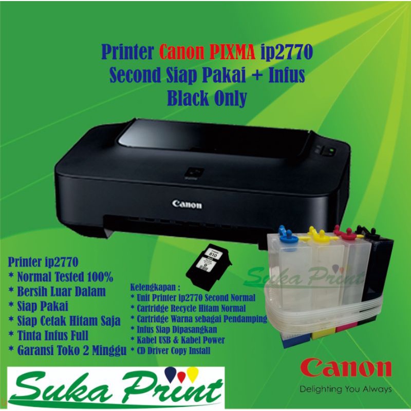 Jual Printer Canon Pixma IP.2770 Infus Hitam Saja | Shopee Indonesia