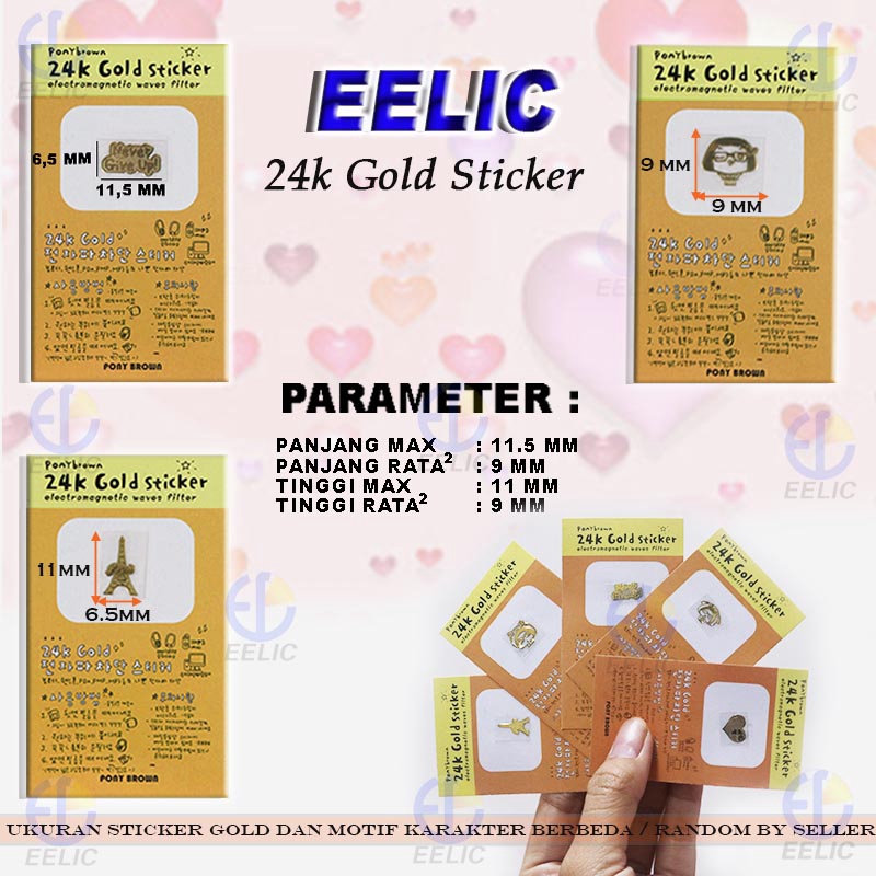 Jual EELIC EELIC STR-GOLD 1 pcs stiker hp warna emas 24K anti-radiasi ...