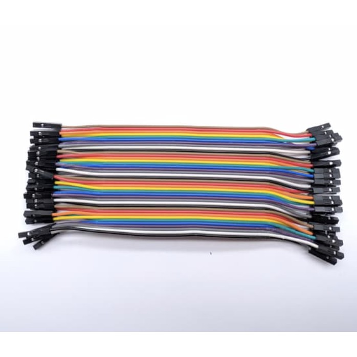 Jual kabel jumper arduino 15cm female to female 40pin pelangi rainbow ...