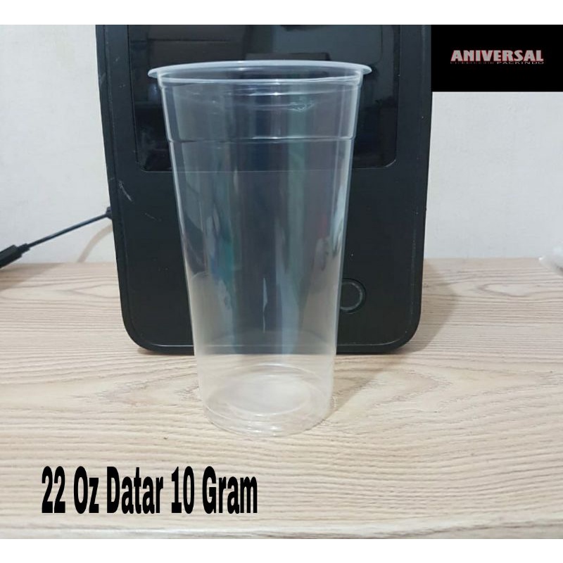 Jual Gelas Plastic Pp 22 Oz Datar (M CUP) 9 Gram/Gelas Cup 1roll 50 pcs ...
