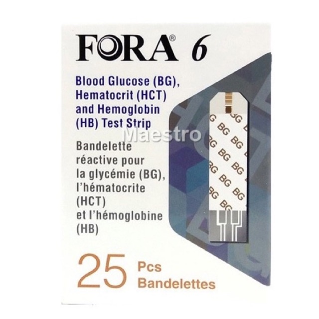 Jual Strip Fora 6in1 Multi 6 Parameter Gula Kolesterol UA Keton HB ...