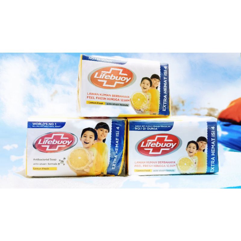 Jual Lifebuoy Lemon Fresh Kuning Sabun Batang 110gr (4PCS) | Shopee ...