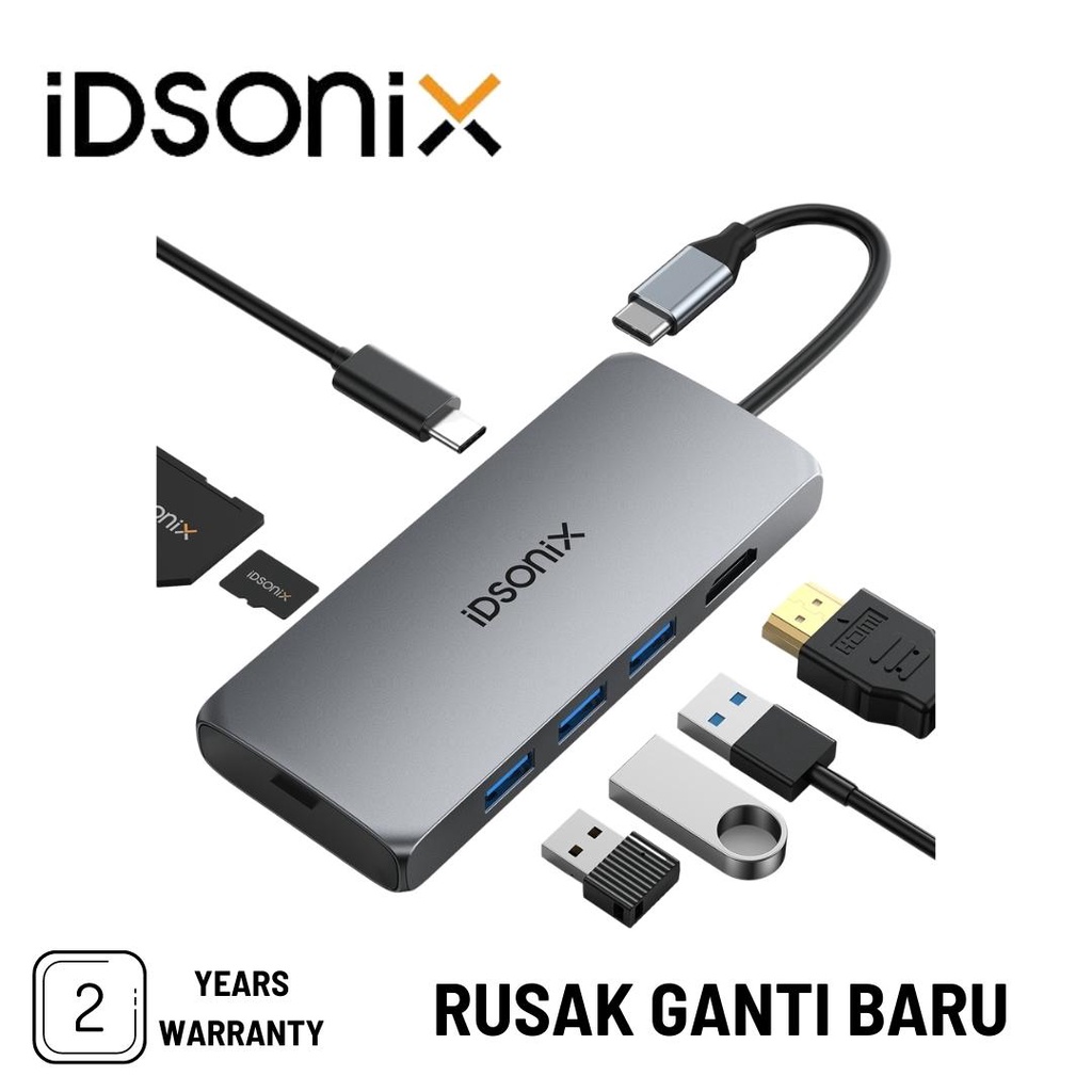 Jual IDSONIX Type C 7 in1Multifunctional USB Hub compatible iOS ( SA ...