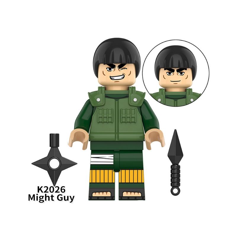Jual mainan minifigure naruto k2026 might guy lego ninja edukasi brick ...