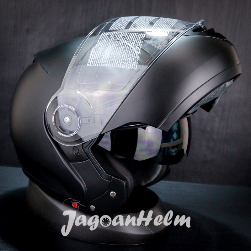 Jual ZEUS ZS3050 SOLID | MATT BLACK | ZS-3050 | ZS 3050 | MODULAR DOUBLE VISOR | Shopee Indonesia