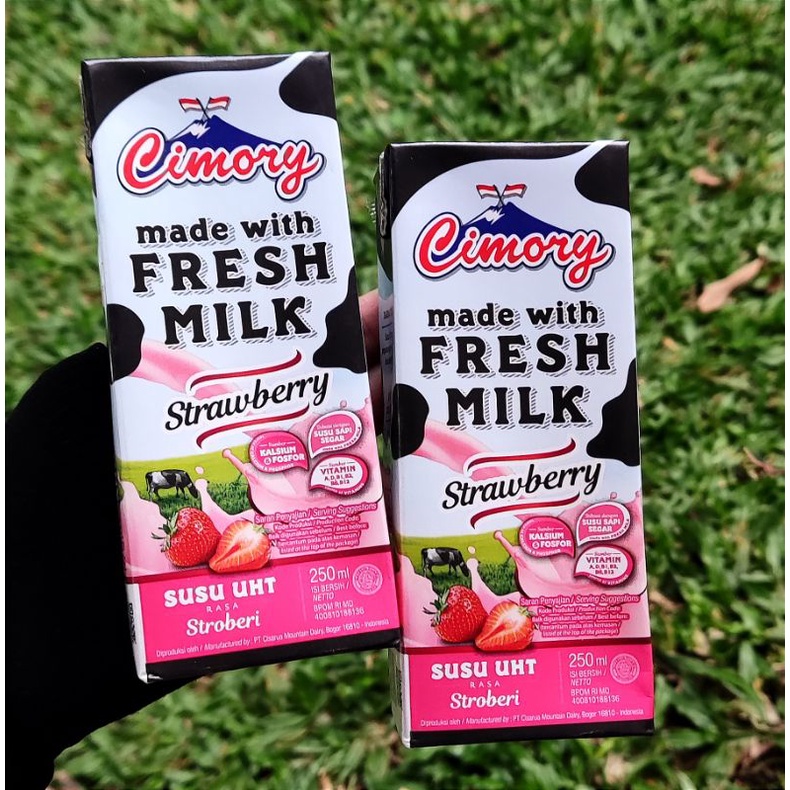 Jual Susu Cimory fresh milk 250ml rasa strawberry | Shopee Indonesia