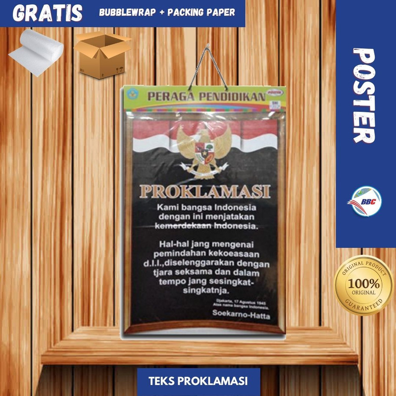 Jual POSTER EDUKASI TEKS PROKLAMASI | Shopee Indonesia