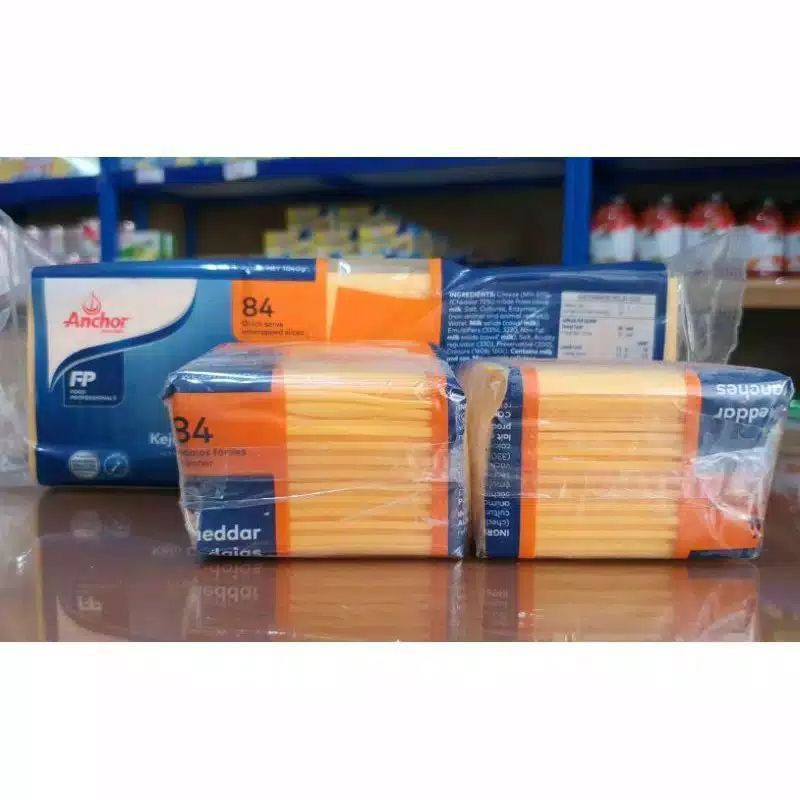 Jual 84Slices Anchor Keju Meleleh/Anchor Cheddar Slice Colored/Anchor Quick Slice | Shopee Indonesia