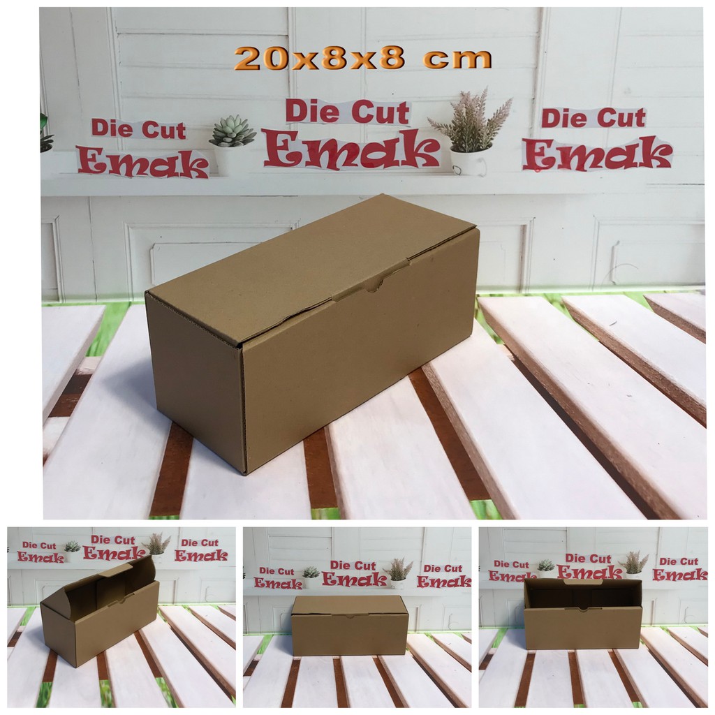 Jual kardus uk 20x8x8.cm kotak box karton Die Cut | Shopee Indonesia