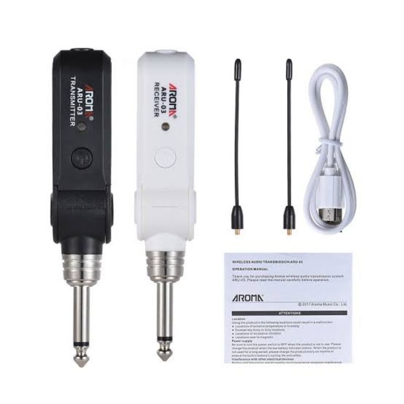 Jual AROMA ARU 03 WIRELESS TRANSMITER GUITAR SYSTEM 5 UHF ARU03 ...