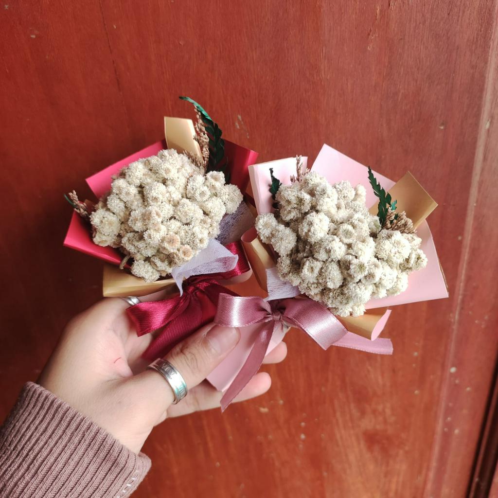 Jual Mini Gold Dried Bouquet Buket Kecil Buket Mini Souvenir