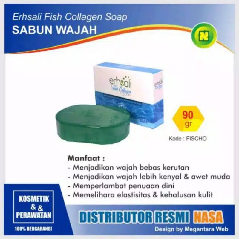 Jual Sabun Wajah ERSHALI NASA FISH COLLAGEN SOAP SABUN BIRU | Shopee ...