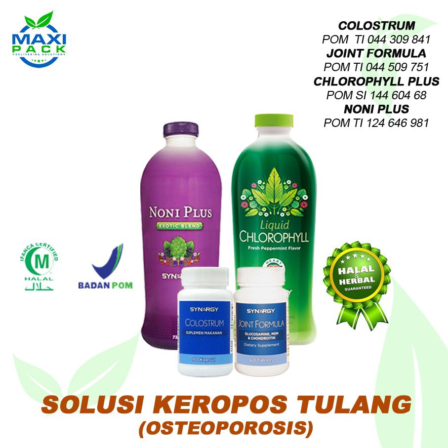 Jual Obat Tradisional Penderita Osteoporosis - Joint Formula + Klorofil ...