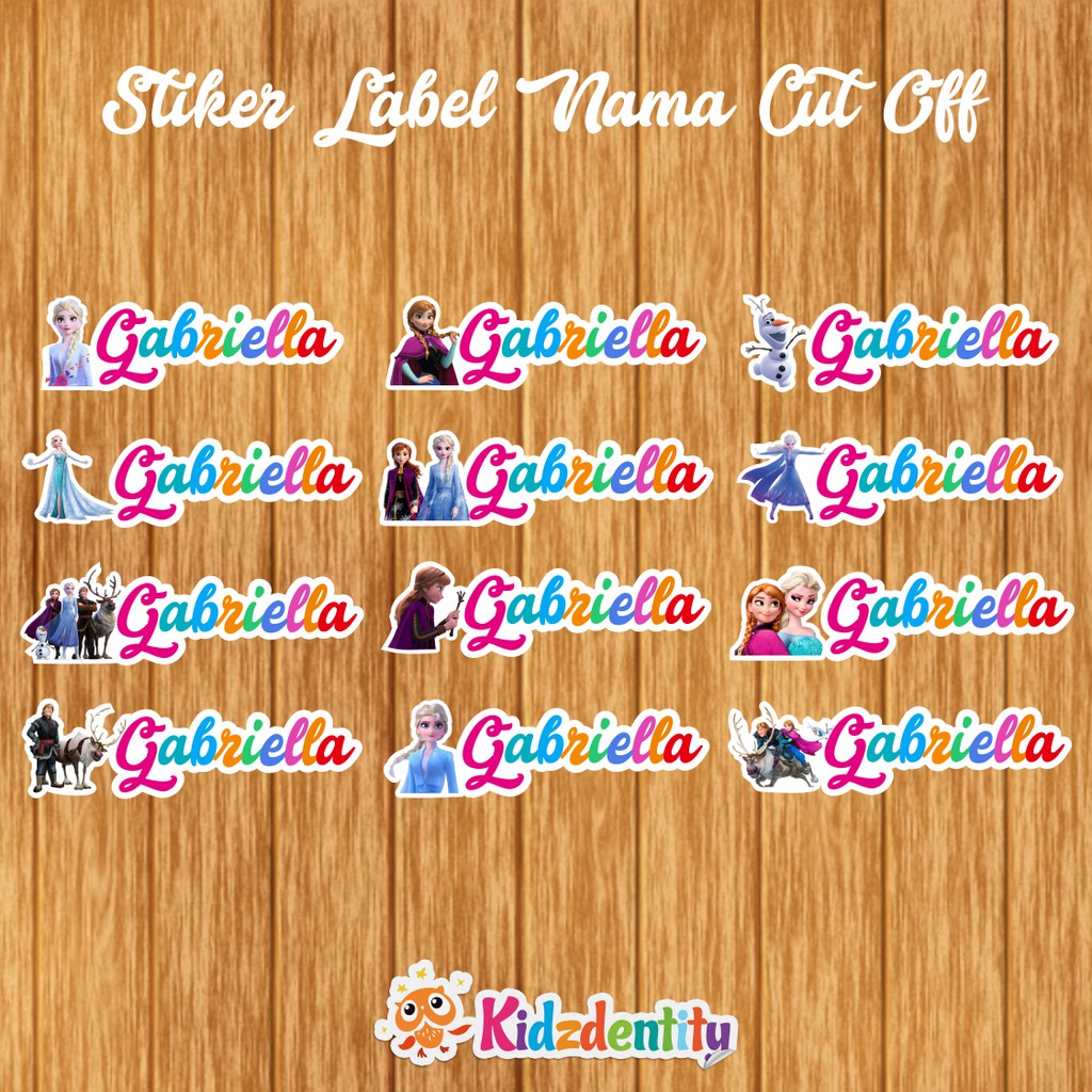 Jual STIKER NAMA CUT OFF FROZEN II | Shopee Indonesia