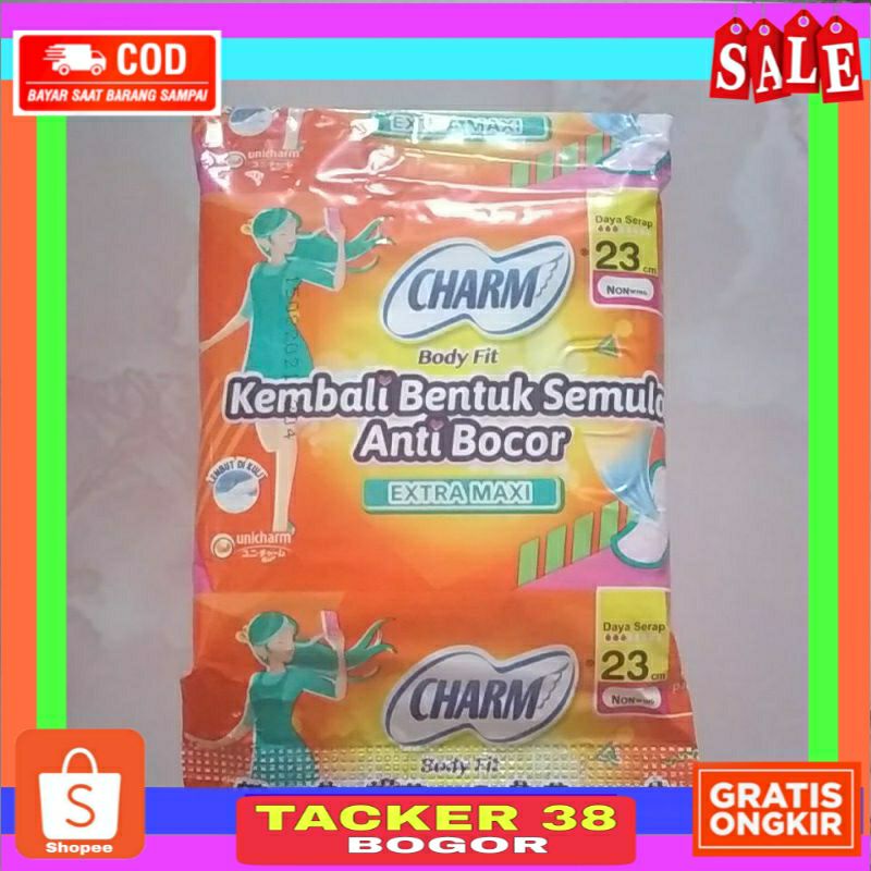 Jual CHARM BODY FIT EXTRA MAXI PEMBALUT WANITA HARGA PER 1 PCS | Shopee ...