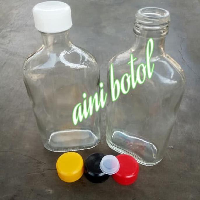 Jual BOTOL KACA GEPENG 250ML | Shopee Indonesia