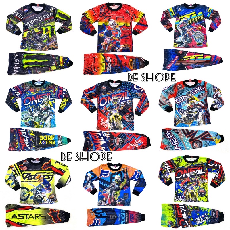 Jual COD / SETELAN BAJU MOTOR CROSS ANAK UNTUK 4 - 7 TAHUN / BAJU BALAP ...