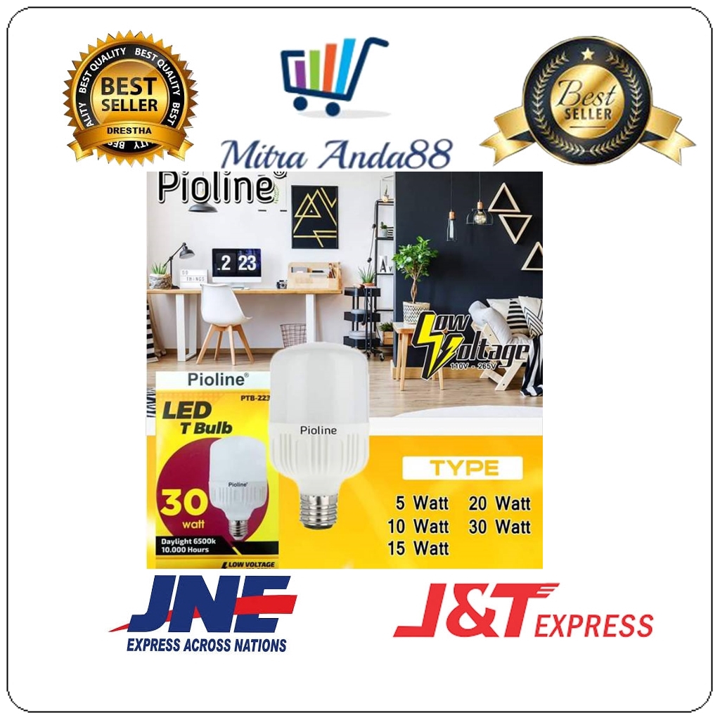 Jual Mitraanda88 Lampu bohlam led tbulb kapsul murah Pioline 5 watt 10 W 15 W 20W | Shopee Indonesia