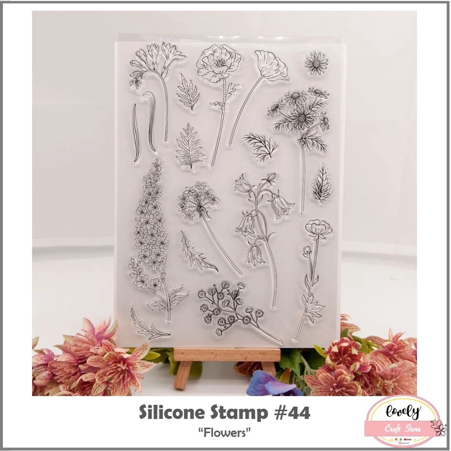 Jual LovelyCraftStore | S 44 Transparent Silicone Rubber Clear Stamp ...