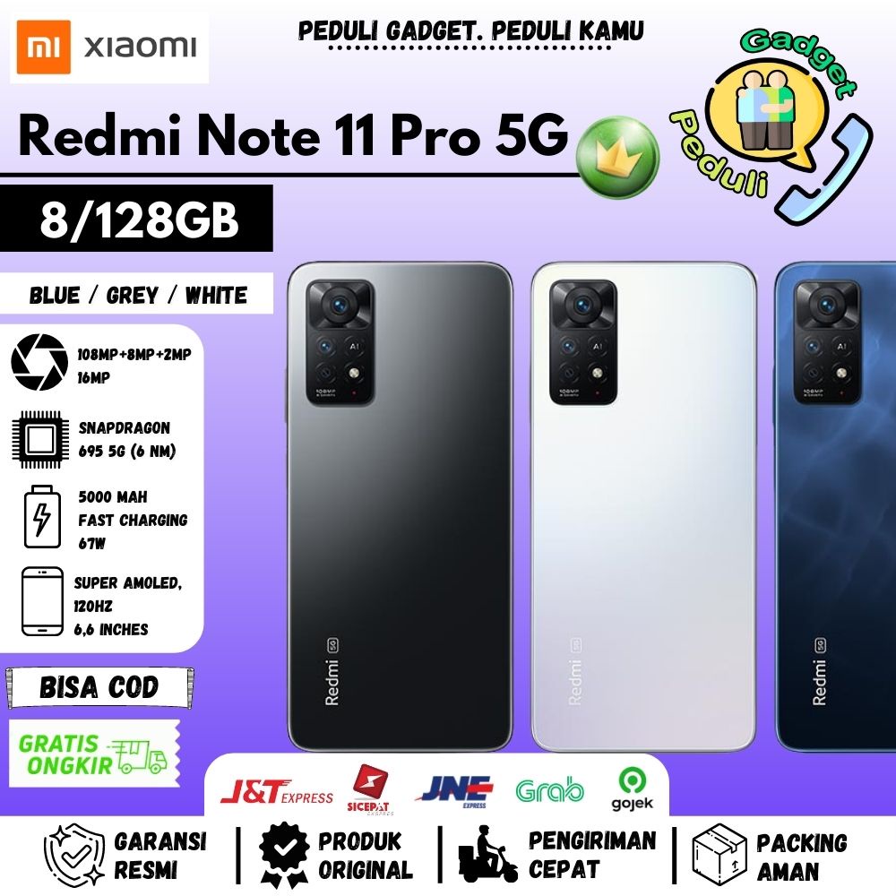 Jual Xiaomi Redmi Note 11 Pro & Pro 5G | 6/128GB - 8/128GB | NFC ...