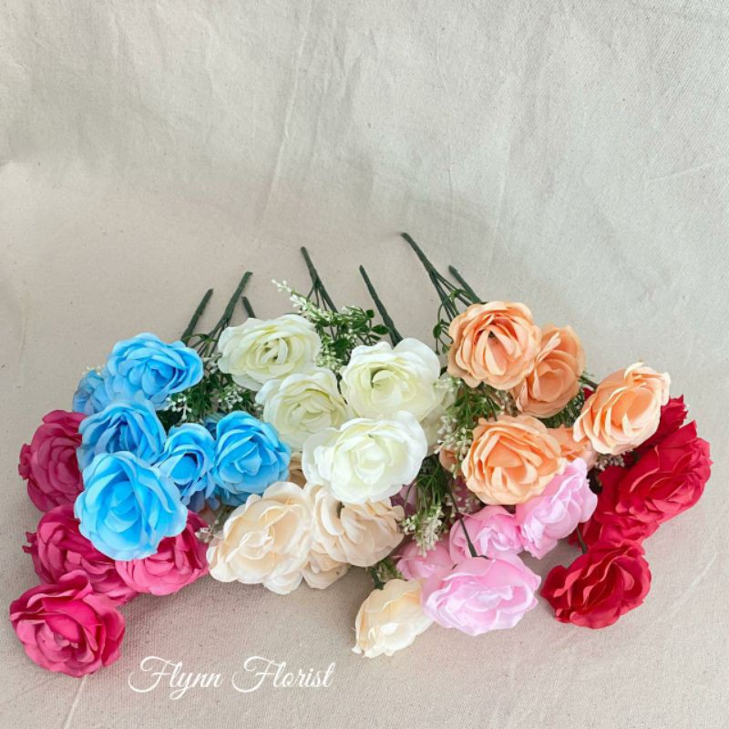 Jual Bunga Mawar Impor Rose Paris Kombinasi x7 (satuan) Bunga Artificial / Bunga Plastik / Bunga ...