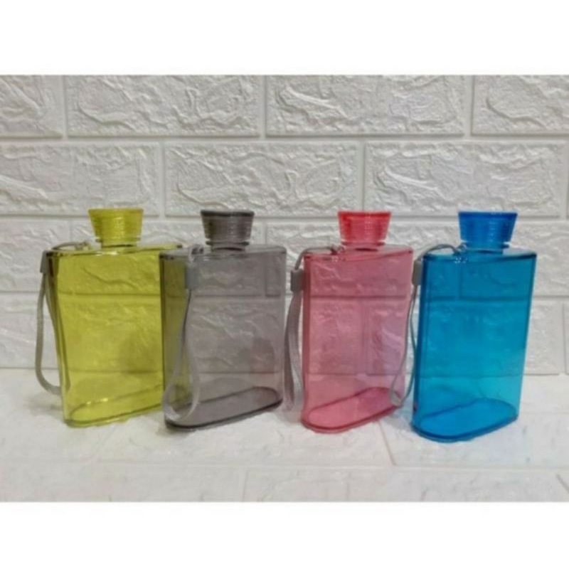 Jual Botol Minum Gepeng + tali pendek UK 400ml | Shopee Indonesia