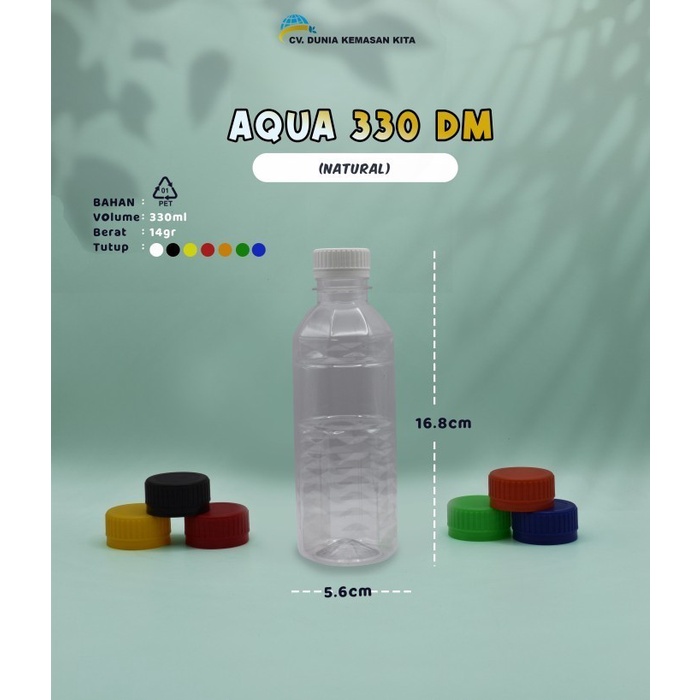 Jual Botol Plastik Aqua 330 DM 1 pcs - Botol Air Mineral 330 ml | Shopee Indonesia