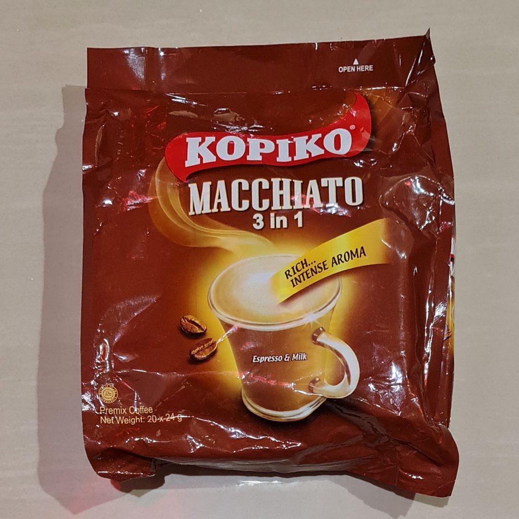 Jual Kopiko Macchiato 3 in 1 Instant Coffee Mix 20 x 24 Gram | Shopee ...