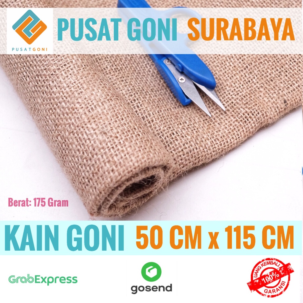 Jual Kain Goni Import 50 cm x 115 cm - Bahan Goni Baru - Kain Burlap ...